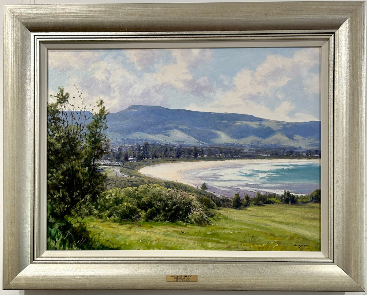 Saddleback and Werri Beach - an original painting by John Downton – Fern Street Gallery