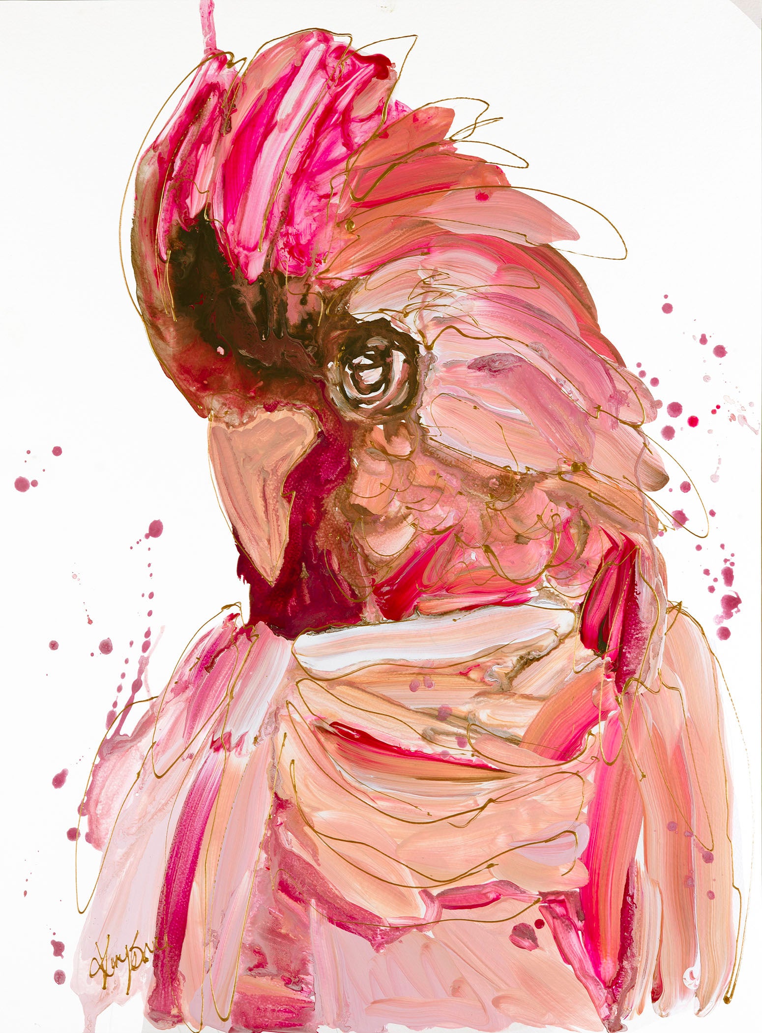 Carly - original painting by Kerry Bruce – Fern Street Gallery
