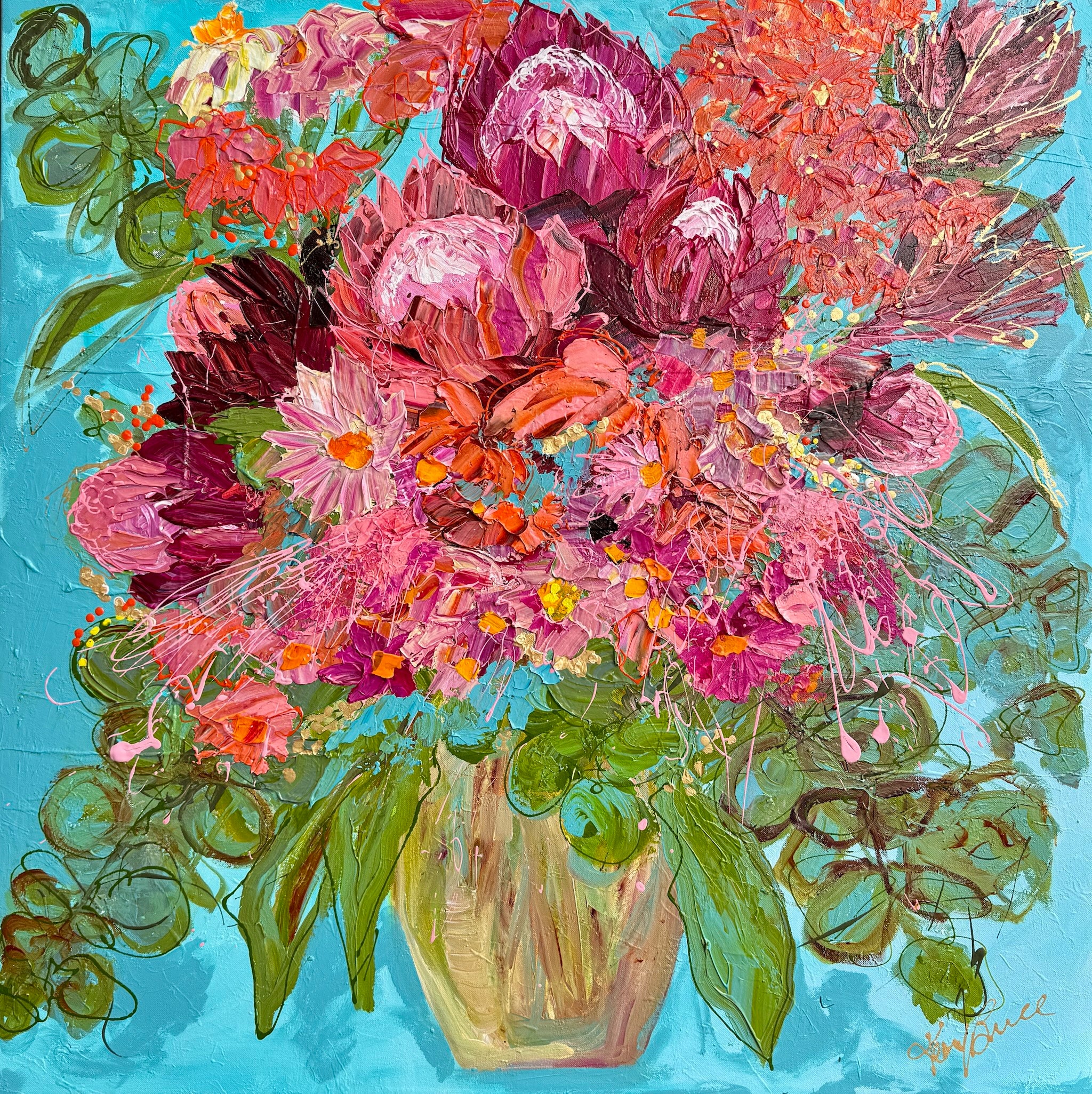 Natives in Bloom - original painting by Kerry Bruce – Fern Street Gallery
