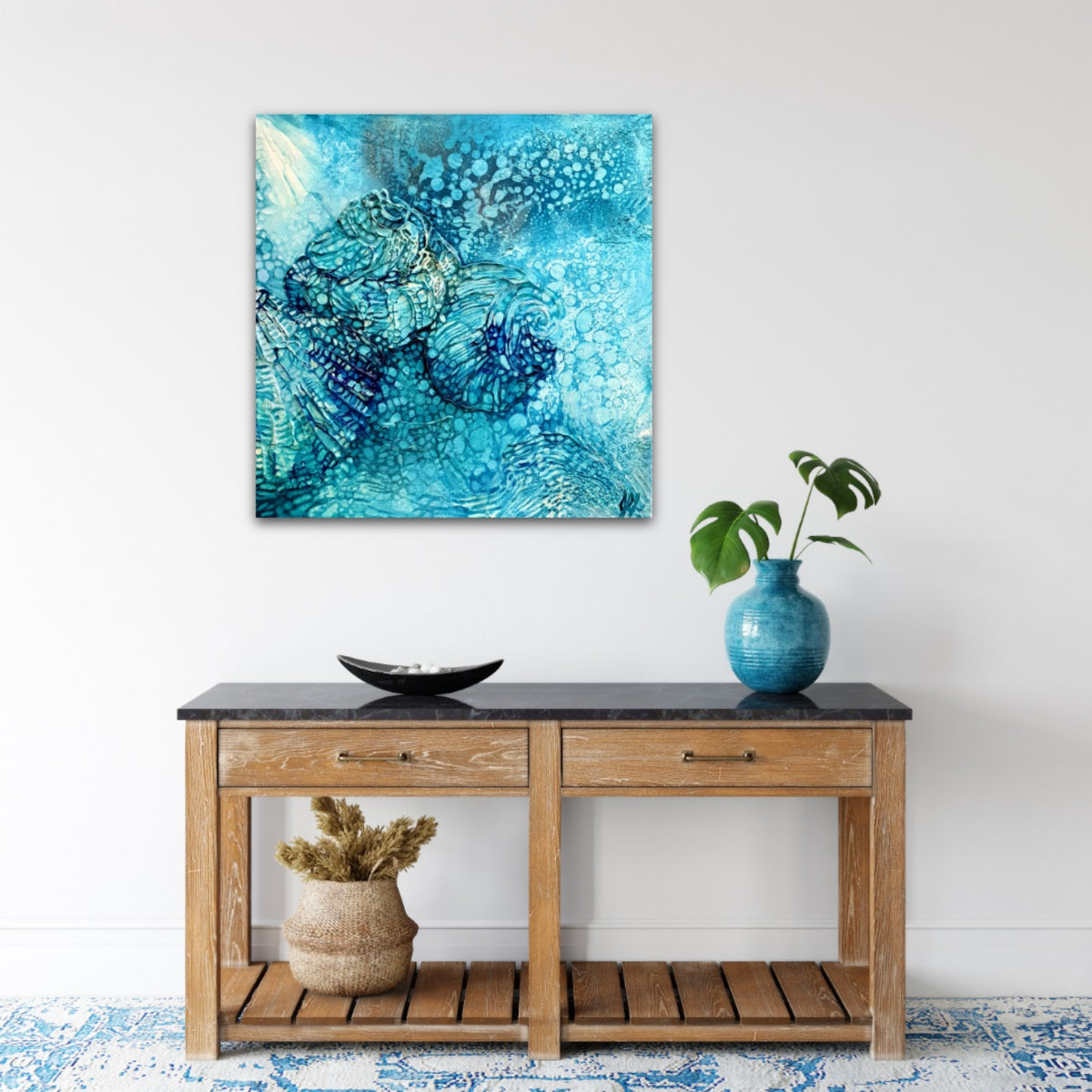 Jennifer Luck, Starlight Periwinkle, Oil on Canvas – Fern Street Gallery