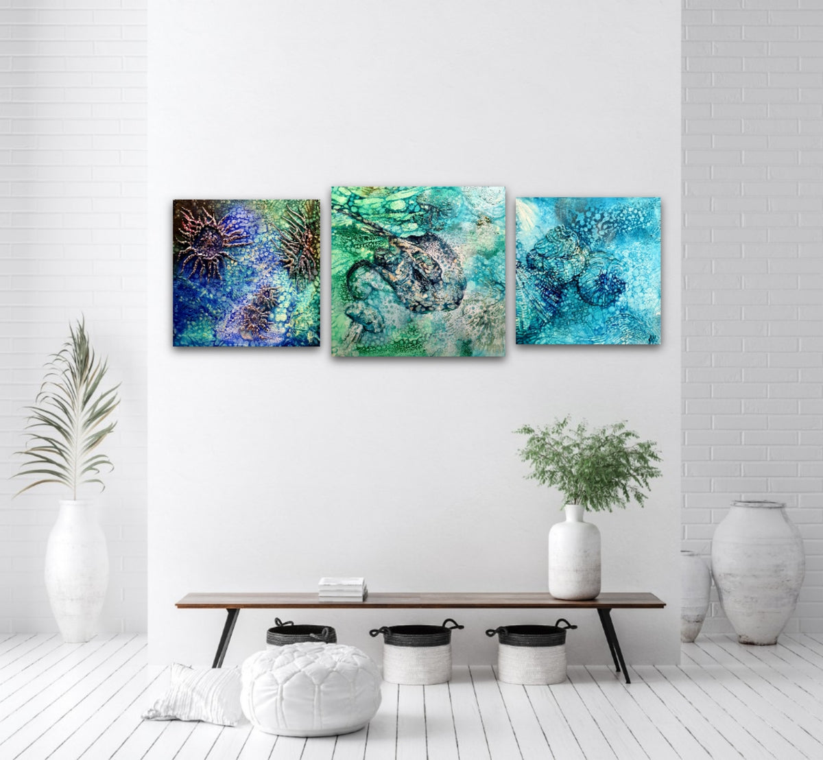 Jennifer Luck, Night Anemone, Oil on Canvas – Fern Street Gallery