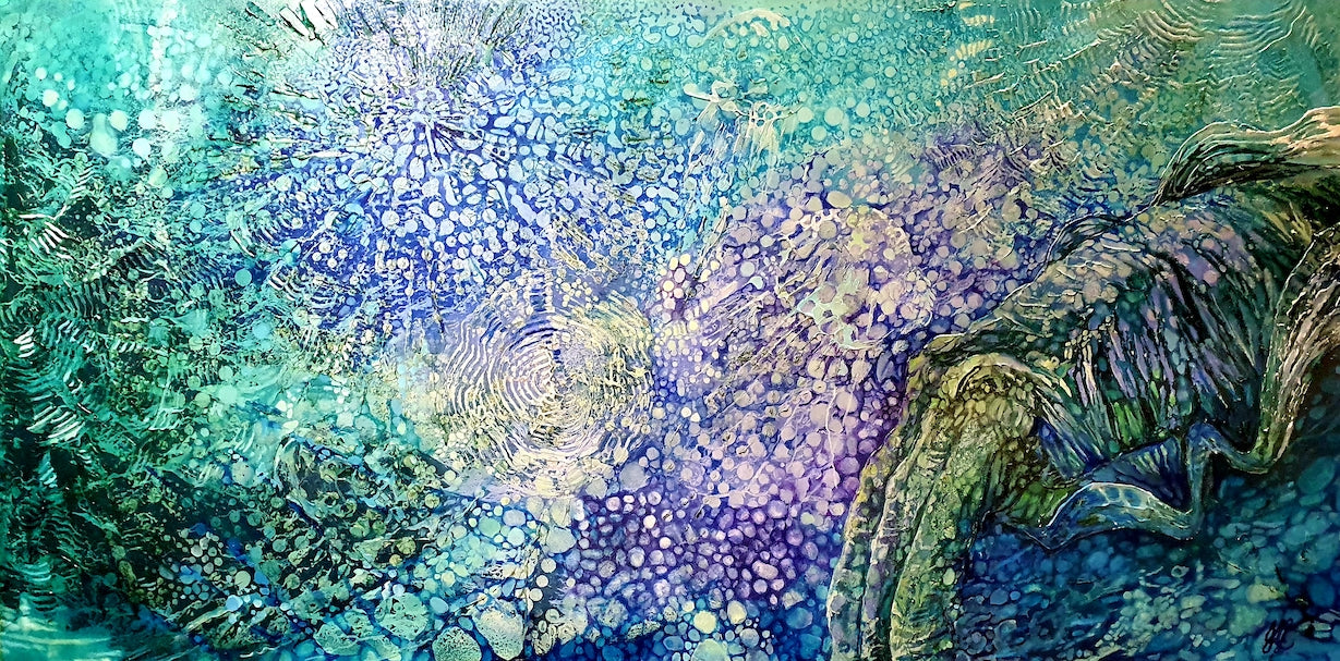 Jennifer Luck, Chameleon of the Sea, Oil on Canvas – Fern Street Gallery