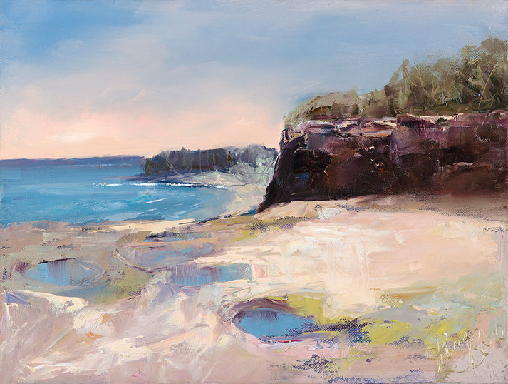 Rock Pools - original painting by Kerry Bruce – Fern Street Gallery