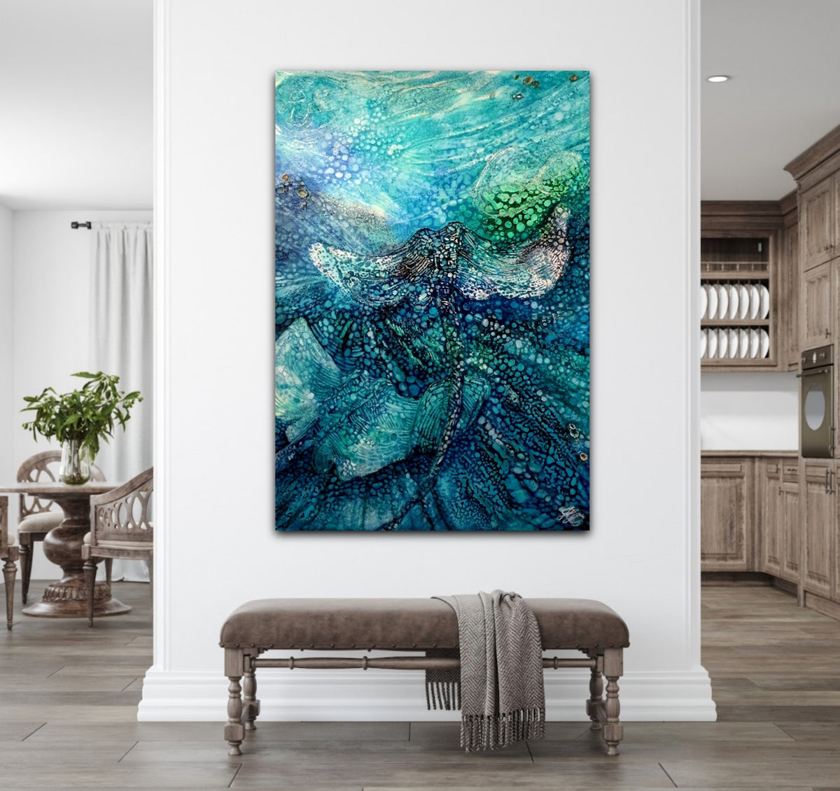 Utopian Rip Tide - an original painting by Jennifer Luck – Fern Street ...